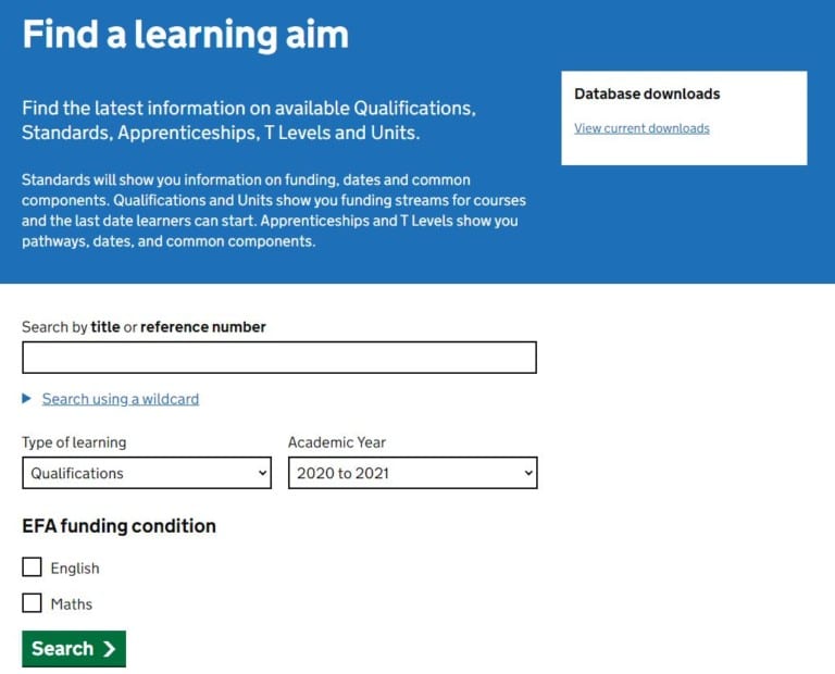 How to Use: Find a learning Aim - Gateway Qualifications