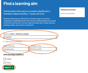 How to Use: Find a learning Aim - Gateway Qualifications