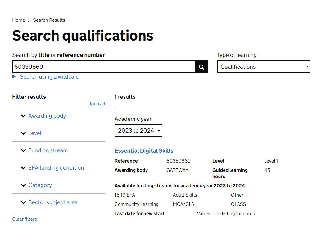 How to Use: Find a Learning Aim - Gateway Qualifications
