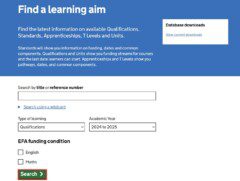 How to Use: Find a Learning Aim - Gateway Qualifications