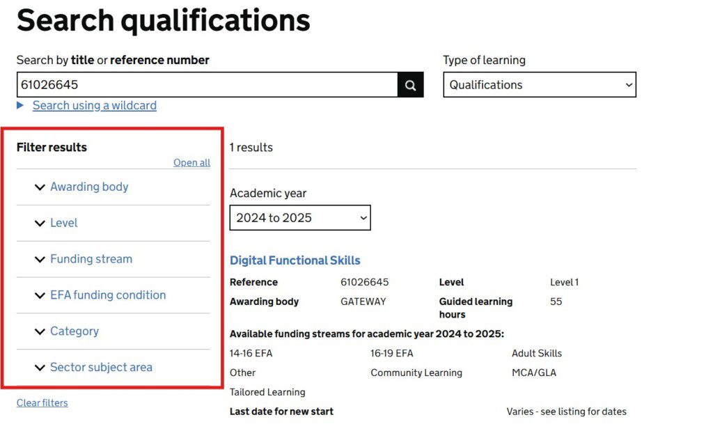 How to Use: Find a Learning Aim - Gateway Qualifications